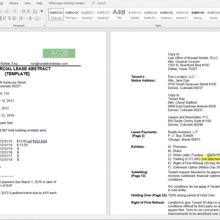 Commercial Lease Abstract (Summary) - Adventures in CRE