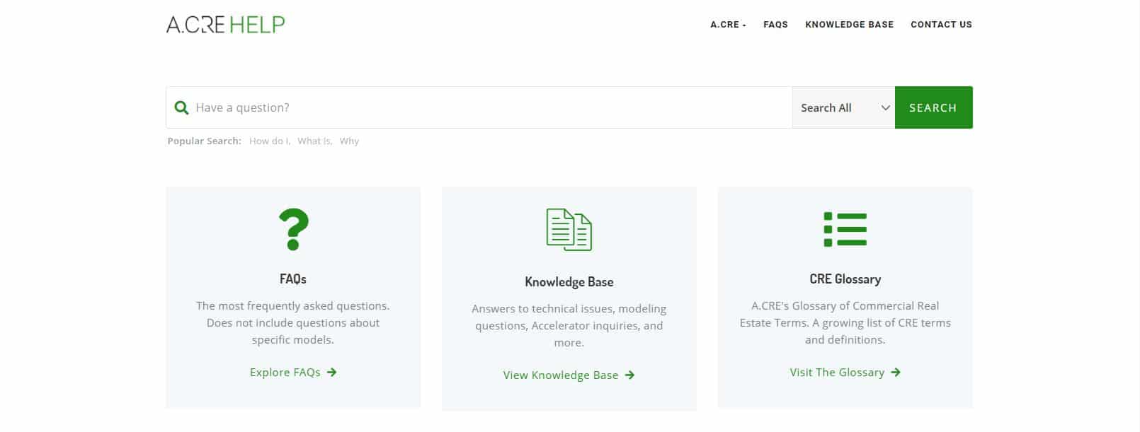 Announcing the New A.CRE Help Section - Adventures in CRE