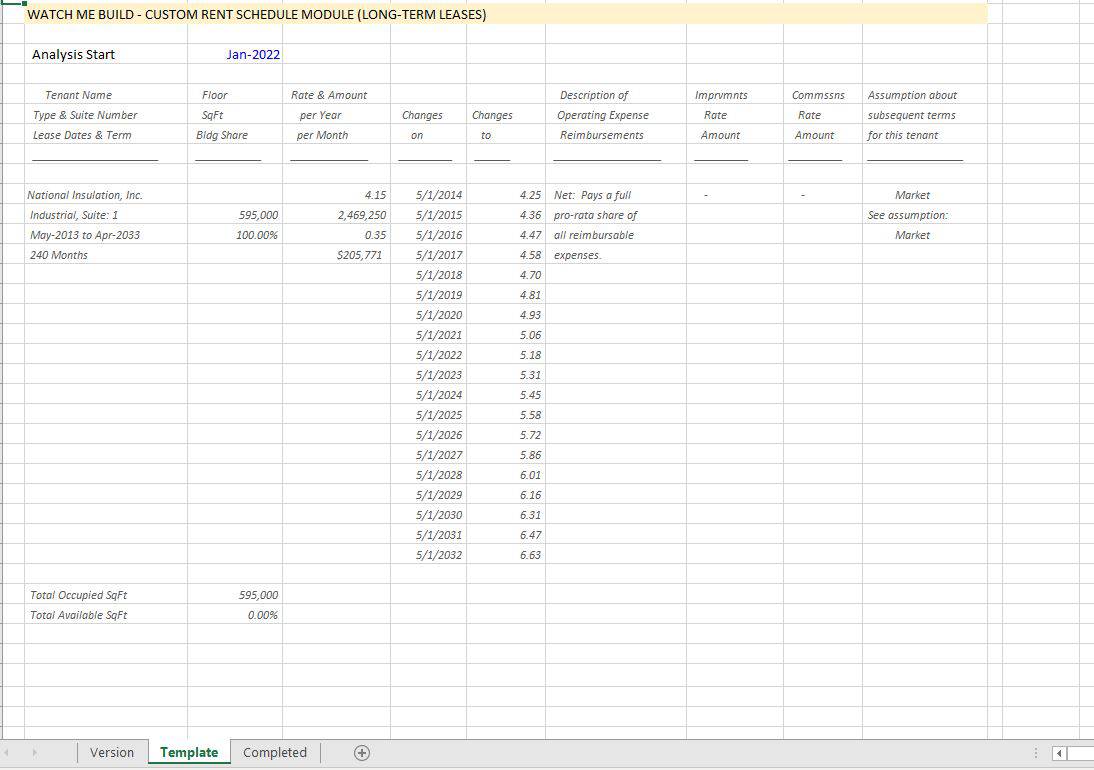 Watch Me Build - Custom Rent Schedule Module Exercise Files