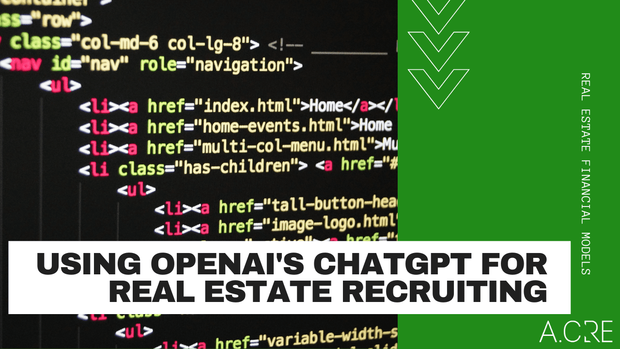 Using ChatGPT for Real Estate Recruiting - Adventures in CRE