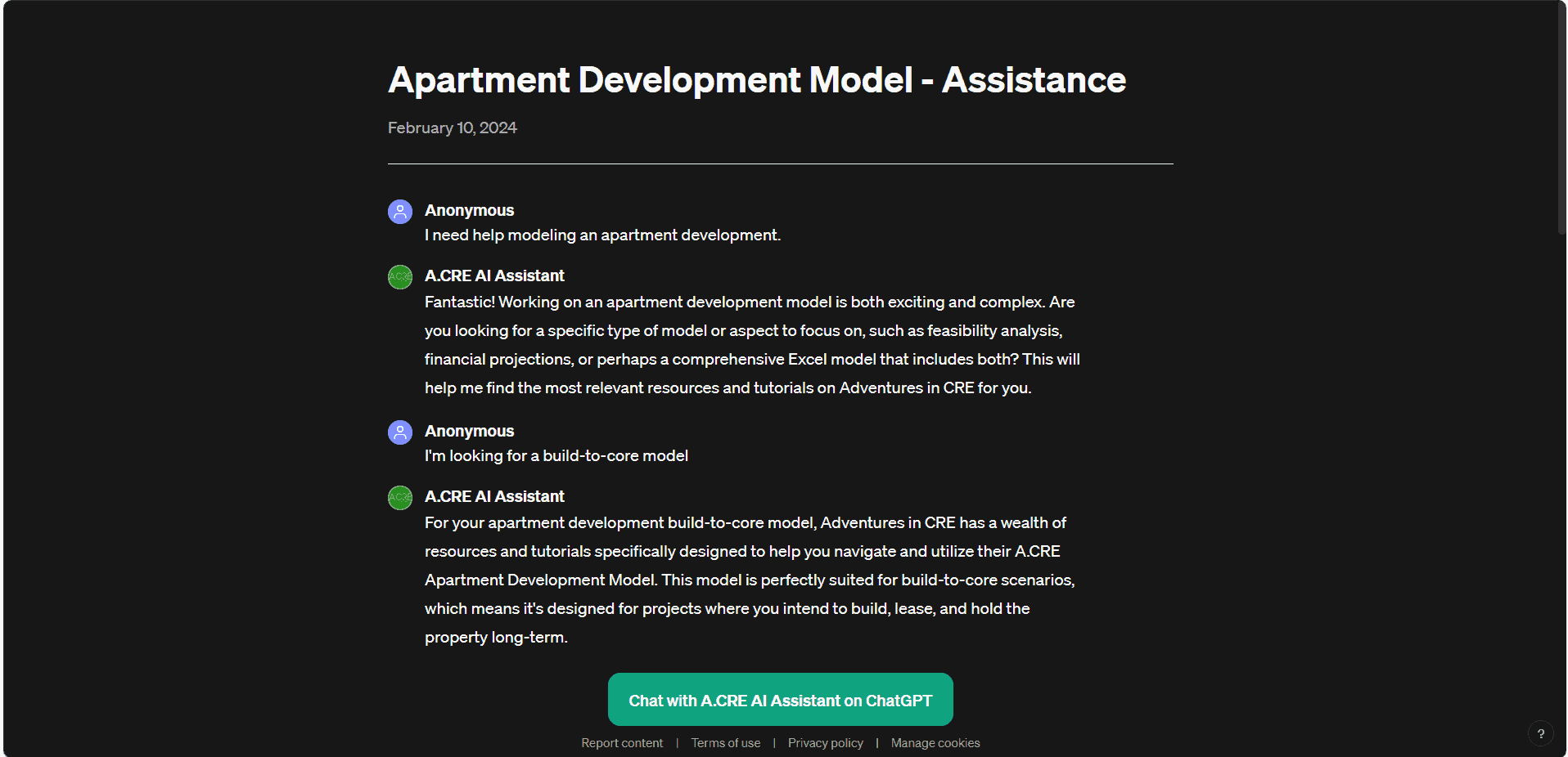 Introducing the A.CRE AI Assistant Custom GPT (Updated Oct 2024 ...