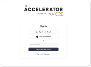 Accelerator Interim Login - Adventures in CRE