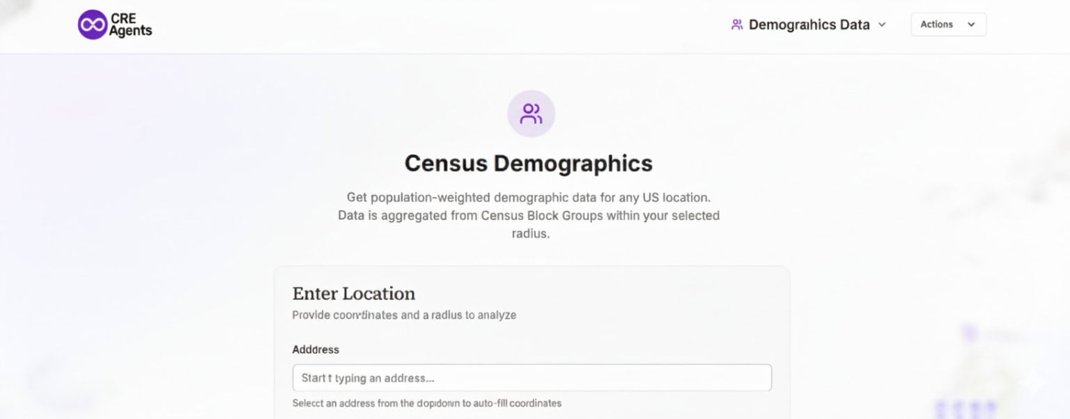 Radius-Based Demographics for Real Estate – Built with AI and Census ...